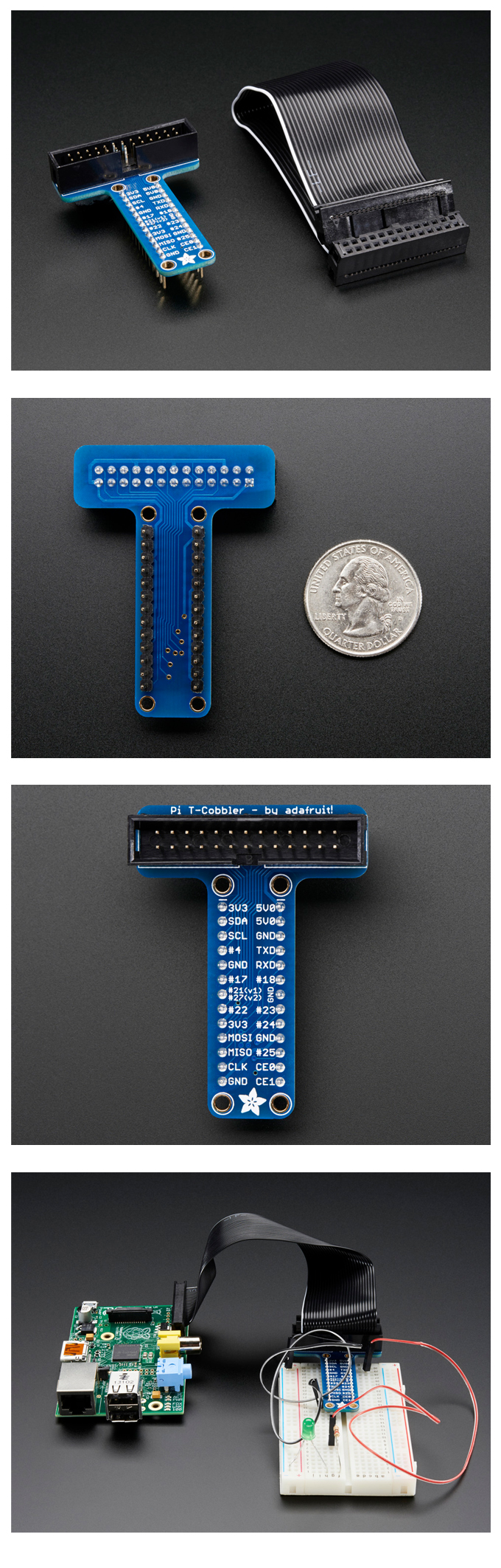 Adafruit Assembled Pi T-Cobbler Breakout for Raspberry Pi [ada-1754] : 컴퓨존