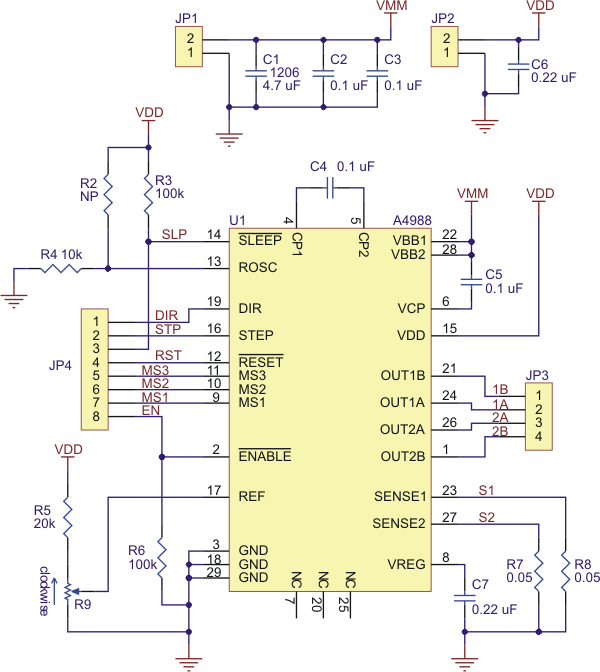 A4988 Stepper Motor Driver Carrier #1182 / 디바이스마트