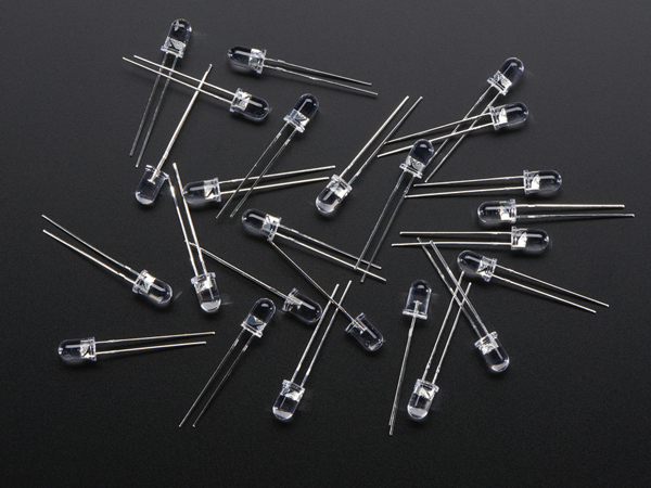 Super Bright Red 5mm LED (25 pack) [ada-297] / 디바이스마트
