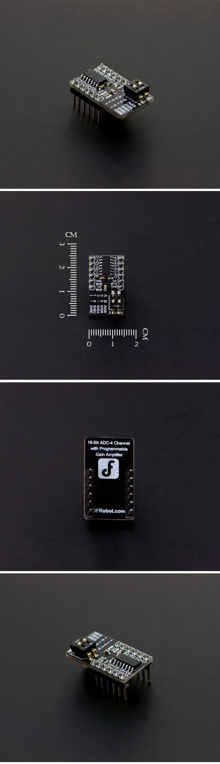 라즈베리파이 MCP3424 18-Bit ADC-4 채널 컨버터 모듈 [DFR0316] / 디바이스마트