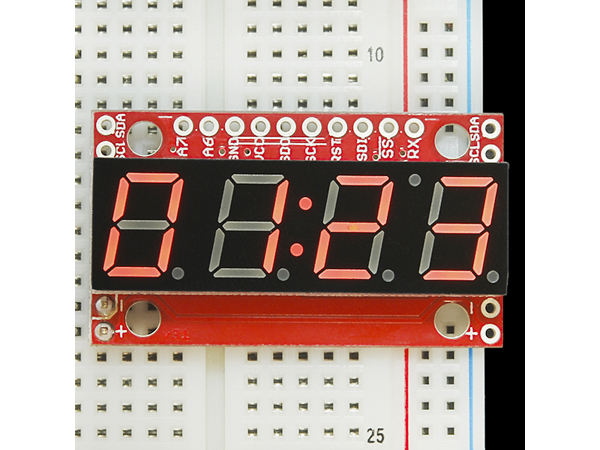 SparkFun 7-Segment Serial Display - Red [COM-11441] / 디바이스마트