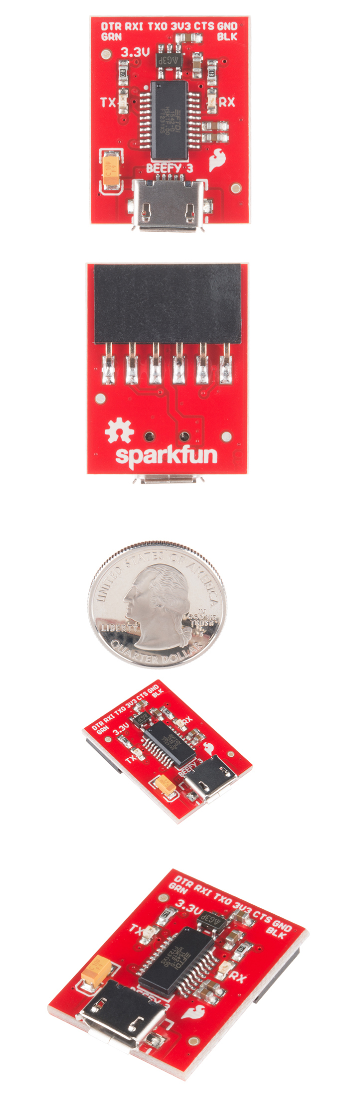 SparkFun Beefy 3 - FTDI Basic Breakout [DEV-13746] / 디바이스마트