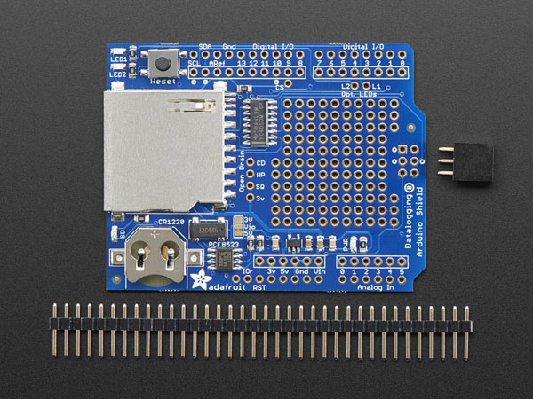 Adafruit Assembled Data Logging Shield For Arduino Ada 1141 디바이스마트
