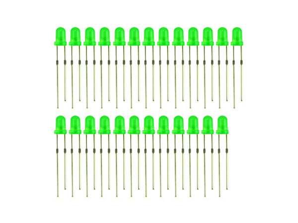 3mm LED Green - 25 PCs [110990068] / 디바이스마트