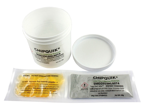 Solder Paste no clean Sn96.5/Ag3.0/Cu0.5 Two Part Mix 60g (T4 ...