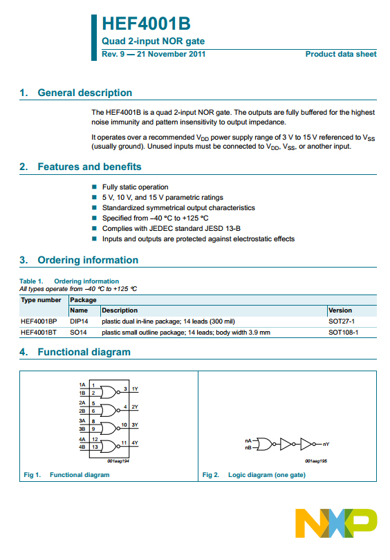 HEF4001BP(DIP) / 디바이스마트