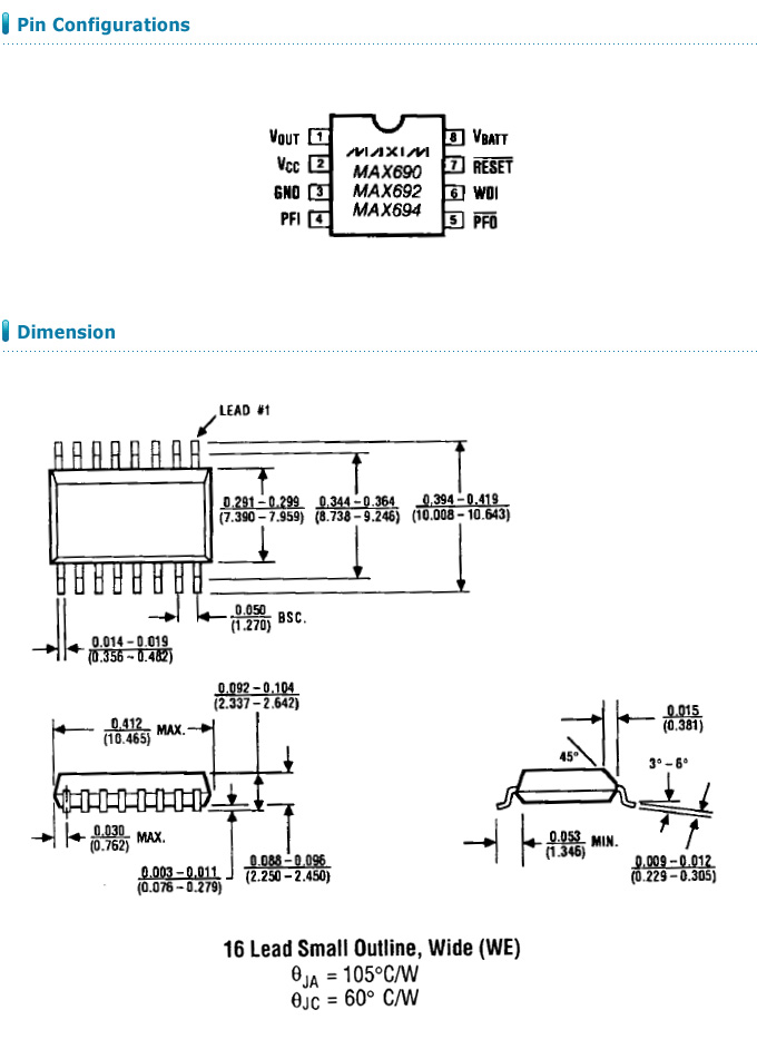 MAX691CWE / 디바이스마트