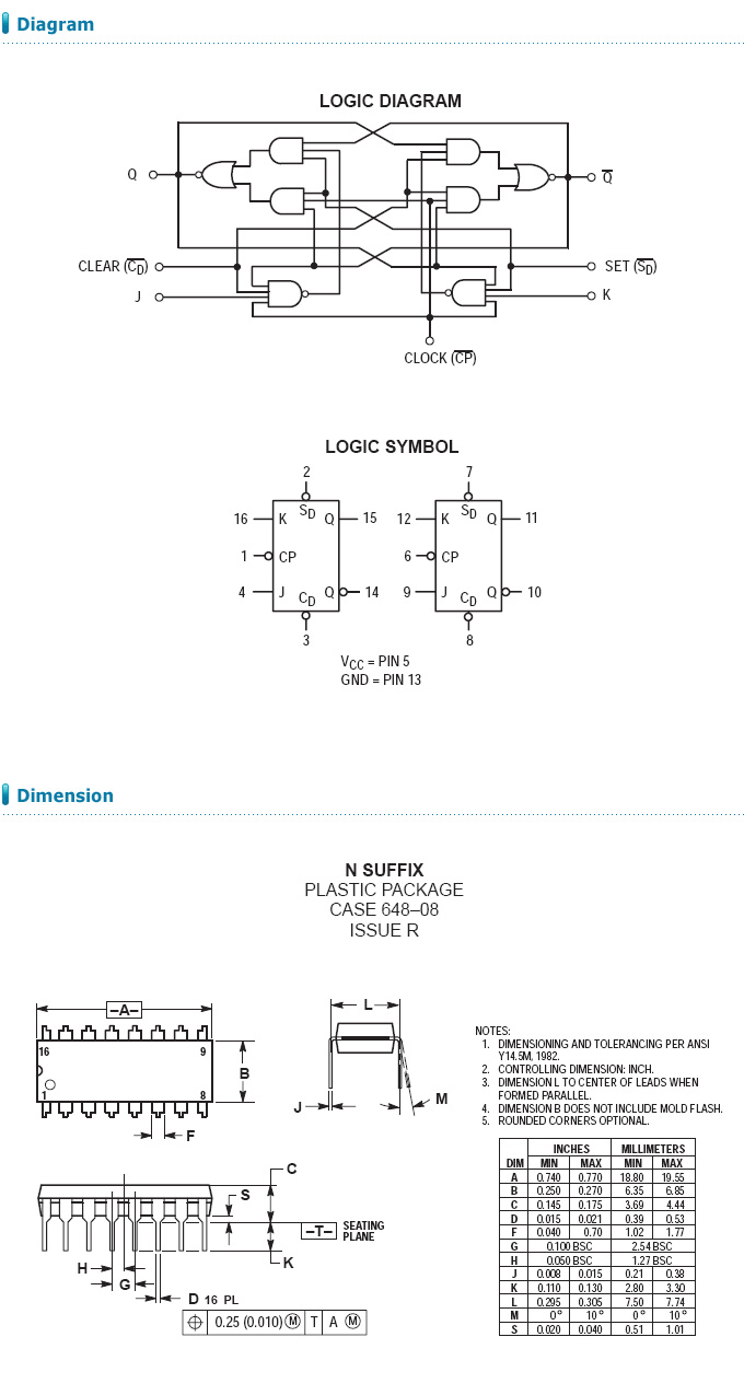 74LS76(DIP) / 디바이스마트