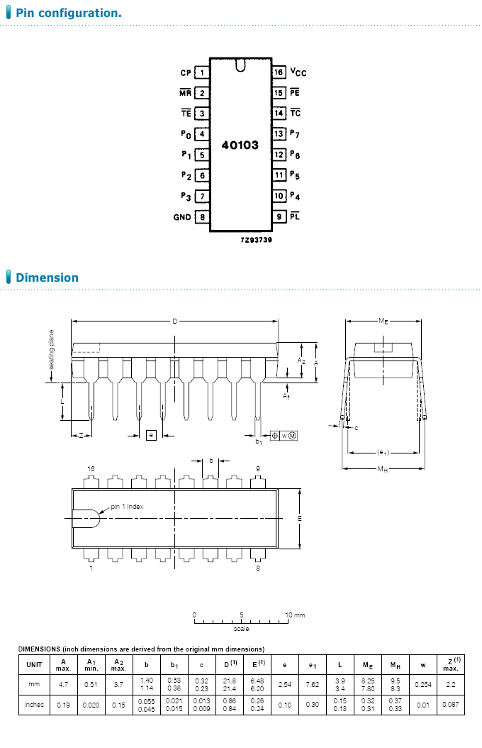 74HC40103N(DIP) / 디바이스마트