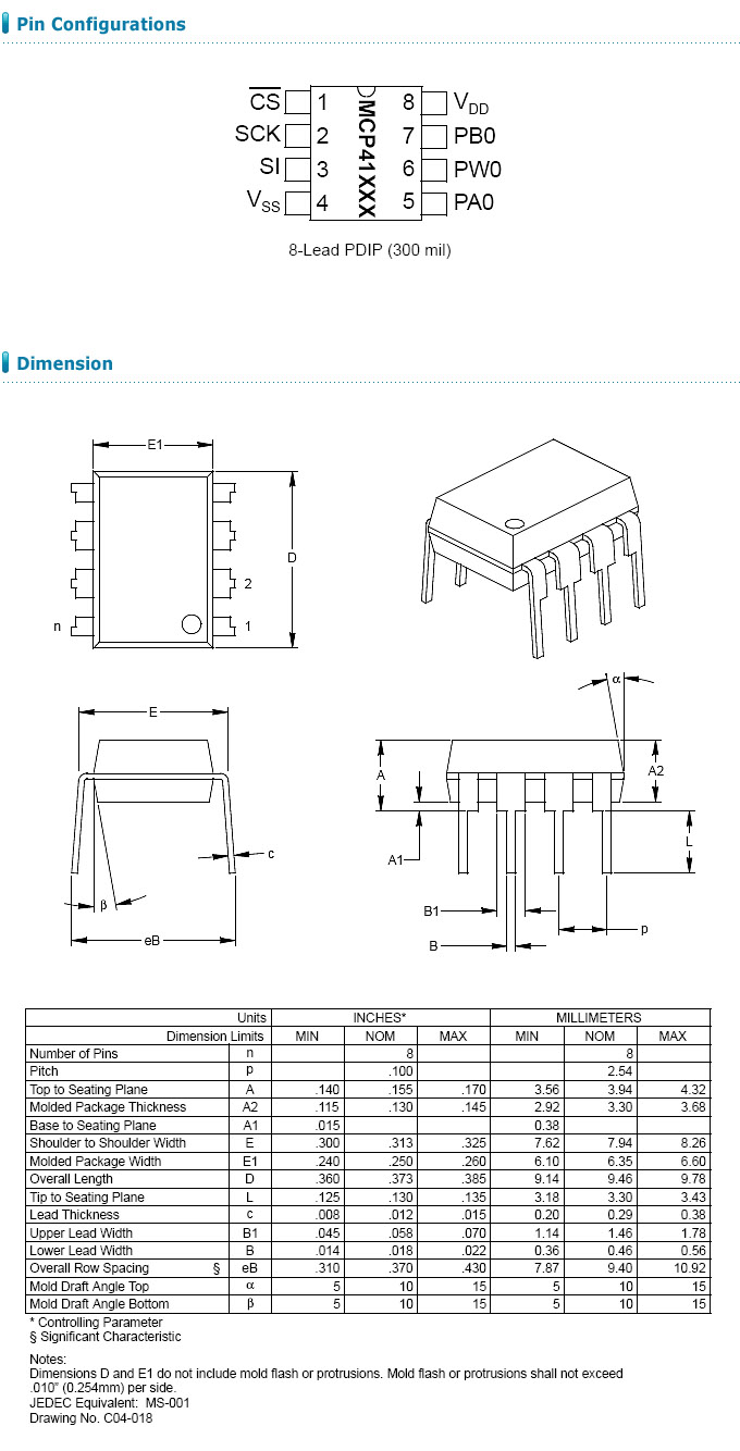 MCP41100-I/P / 디바이스마트
