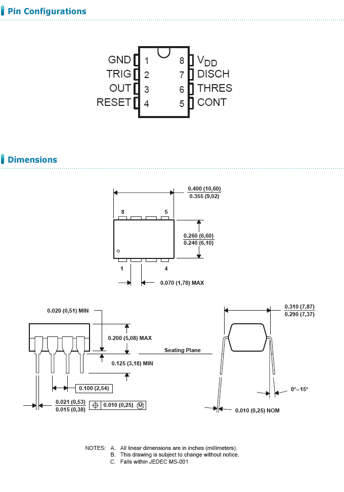 TLC555CP / 디바이스마트