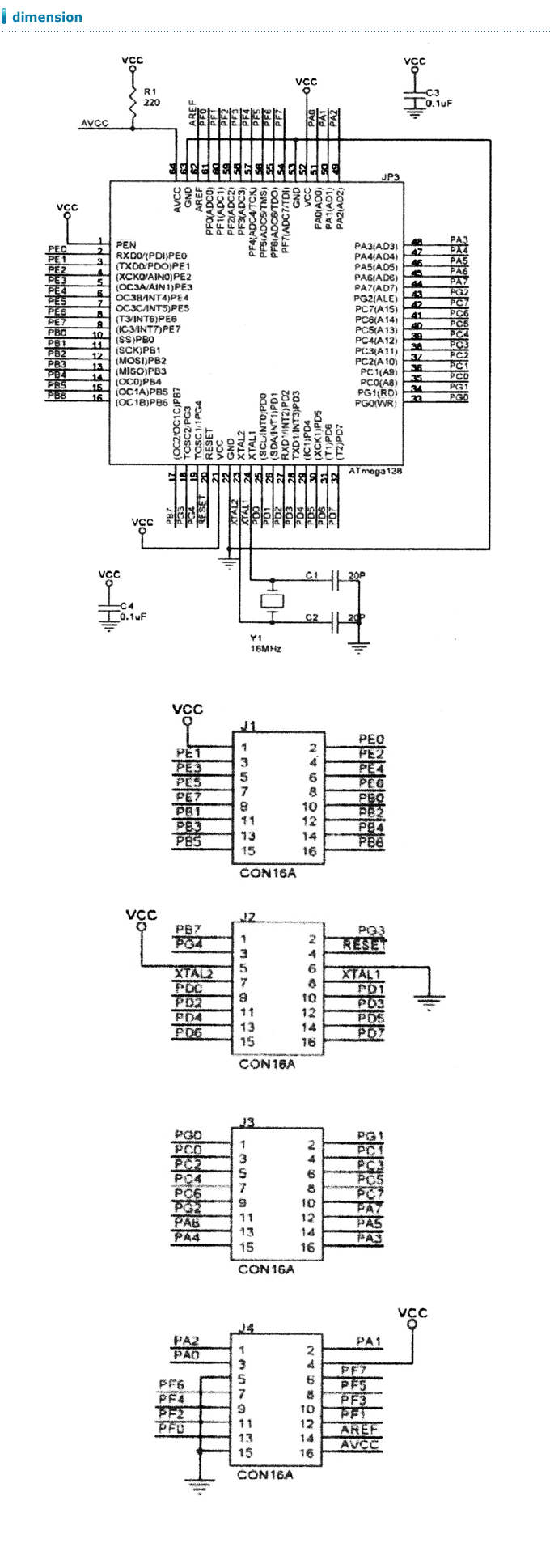 [W128L-8AU] ATMEGA128L-8AU 저전압용 변환기판 (완제품) / 디바이스마트