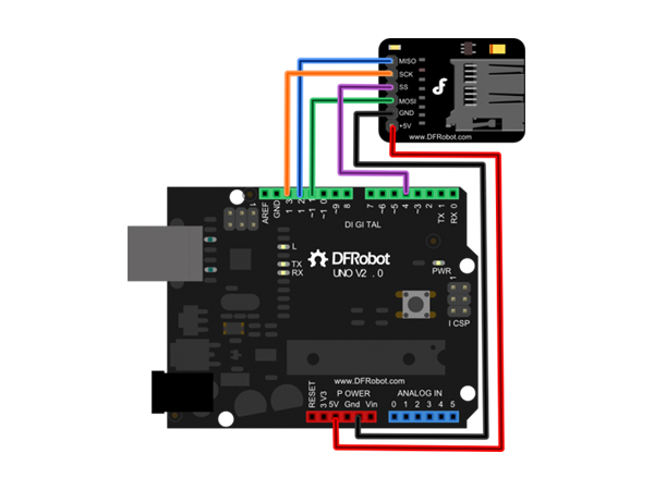 MicroSD card module for Arduino[DFR0229] / 디바이스마트
