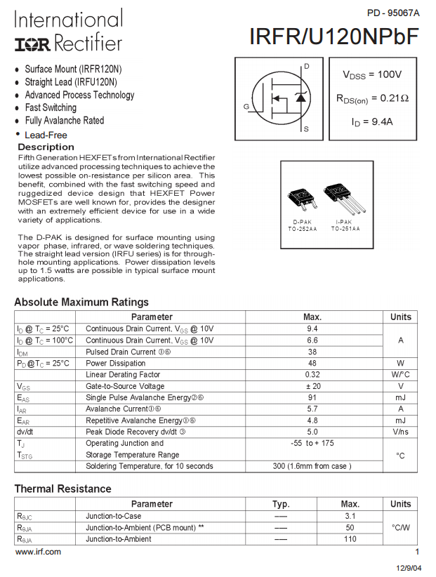 IRFU120N / 디바이스마트