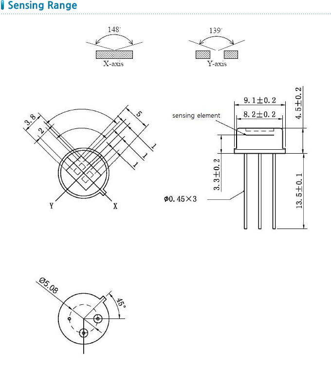 Pyroelectric Infrared Radial Sensor/PIR센서(300B) / 디바이스마트