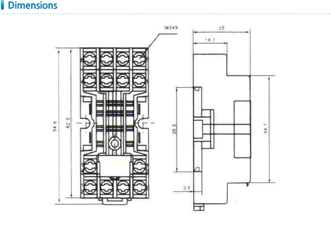 릴레이 소켓 (CS-SY4) (고리포함) / 디바이스마트