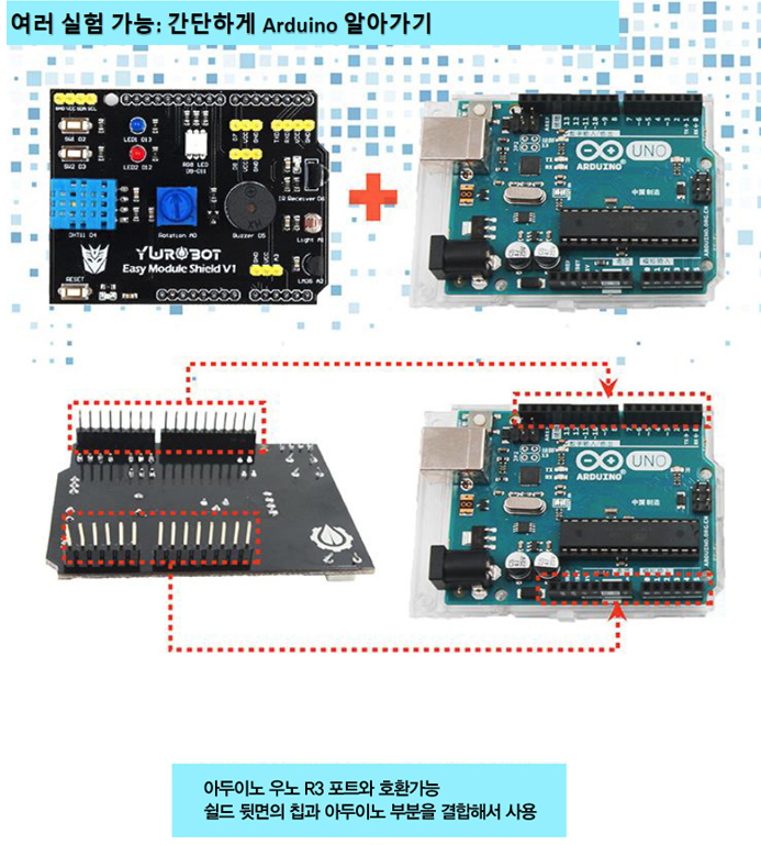 아두이노 우노 Easy Module Shield V1 [ARD040110] / 디바이스마트