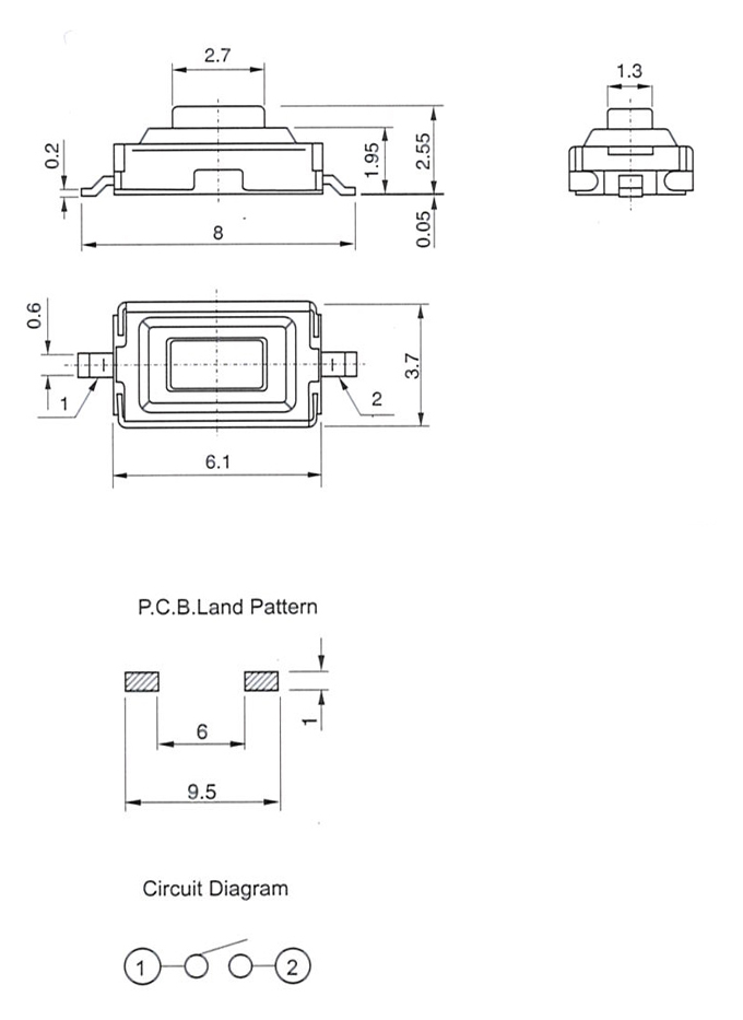 마이크로 택트 스위치 [NW3-A06-B3] / 디바이스마트