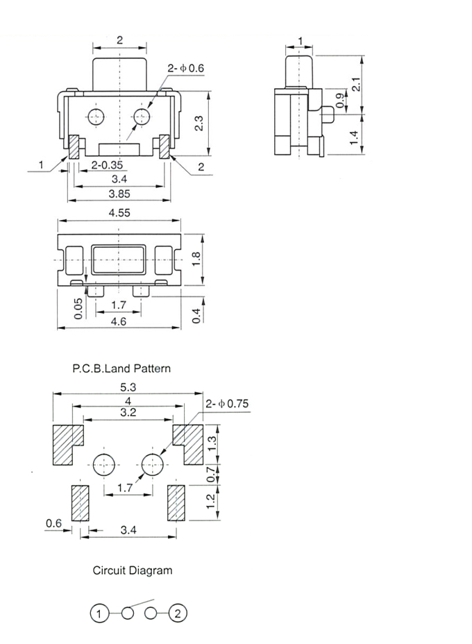 마이크로 택트 스위치 [NW3-A06-B6] / 디바이스마트