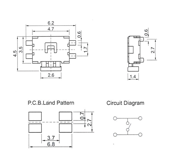 마이크로 택트 스위치 [NW3-A03-02] / 디바이스마트