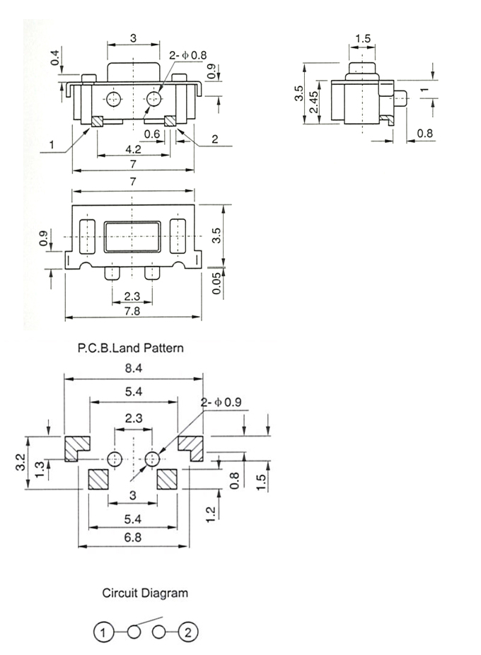 마이크로 택트 스위치 [NW3-A06-B5] / 디바이스마트