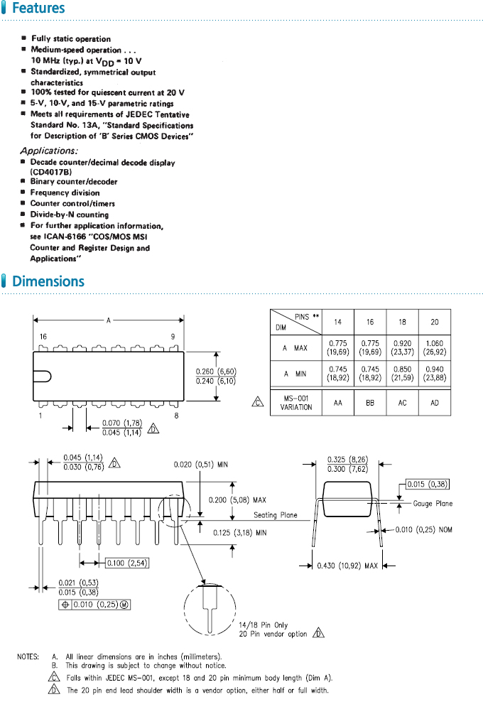CD4017BE / 디바이스마트