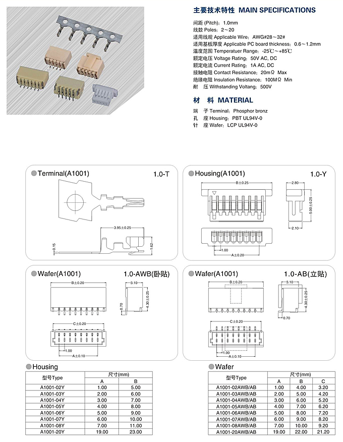 하네스 커넥터 6핀 [NW3-A1001-06AB] / 디바이스마트