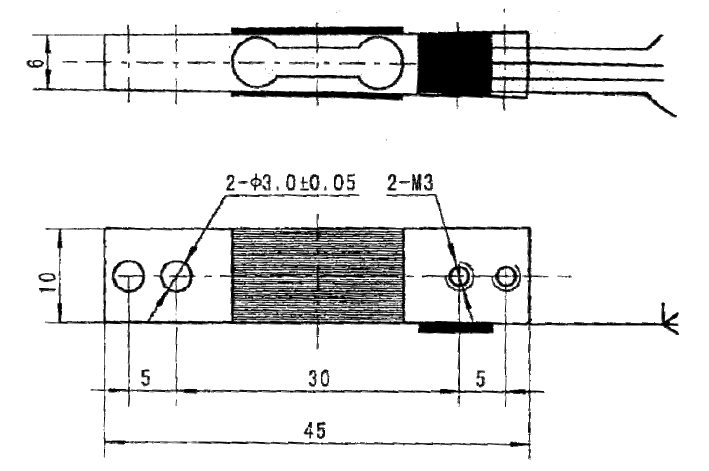 로드셀 (Load Cell) 500g - 4선식 Full Bridge, 500g Al Beam Load Cell / 디바이스마트