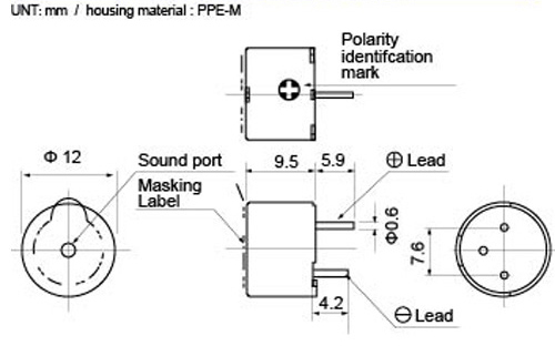 TMB12A12 12V 능동 부저 [FQ-023] / 디바이스마트