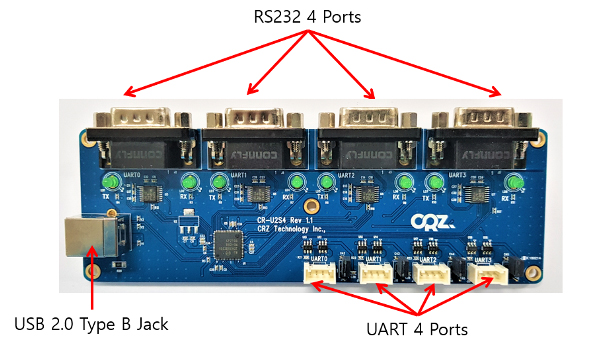 CR-U2S4 [USB to 4 RS232 Serial Port Converter] / 디바이스마트