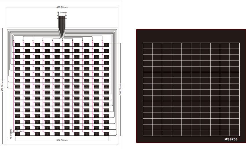 MS9758 Large Area FSR Matrix Array Sensor / 디바이스마트
