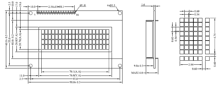 2004 20x4 캐릭터 LCD 모듈 [DLC02004B] / 디바이스마트