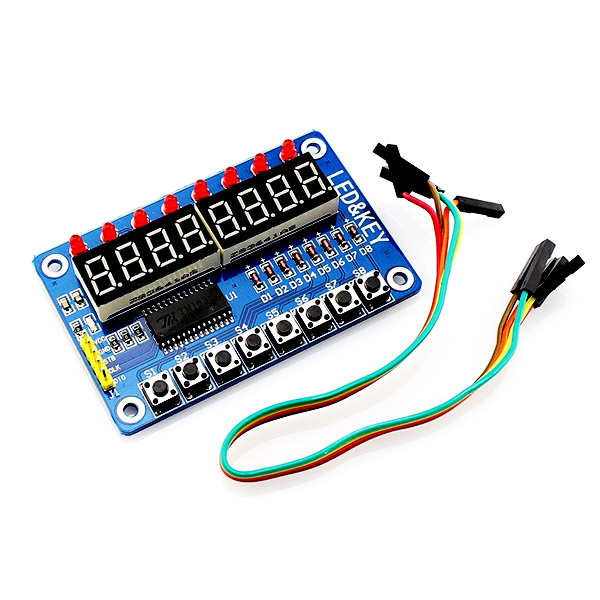 TM1638 8 Digit LED 디스플레이 모듈 [DDL16381D] / 디바이스마트