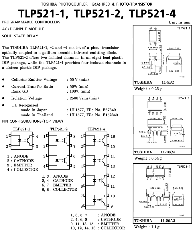 TLP521-1 / 디바이스마트