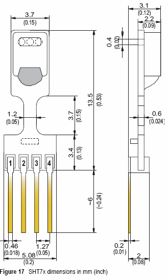온습도센서(SHT71) / 디바이스마트