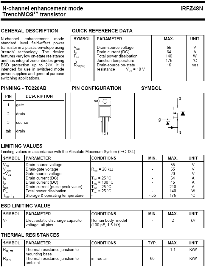 IRFZ48N / 디바이스마트