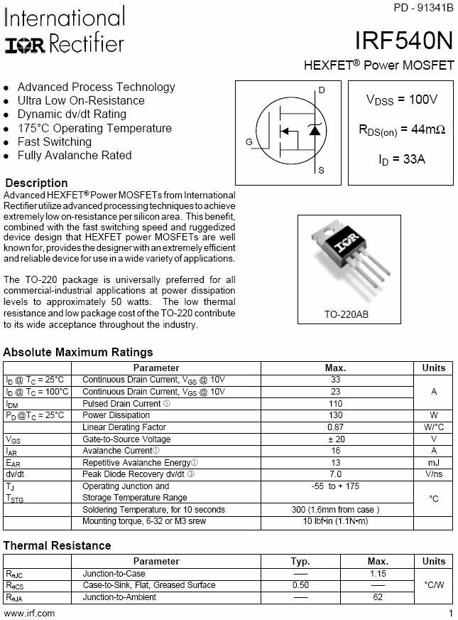 IRF540N / 디바이스마트