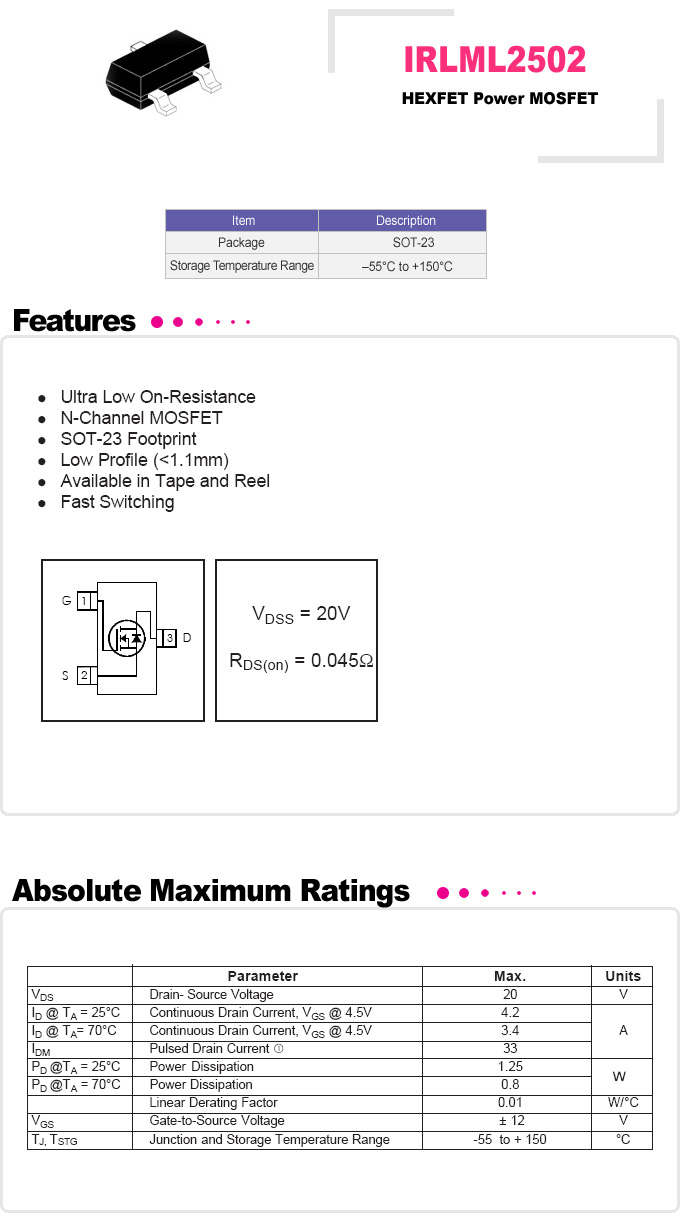 IRLML2502 / 디바이스마트