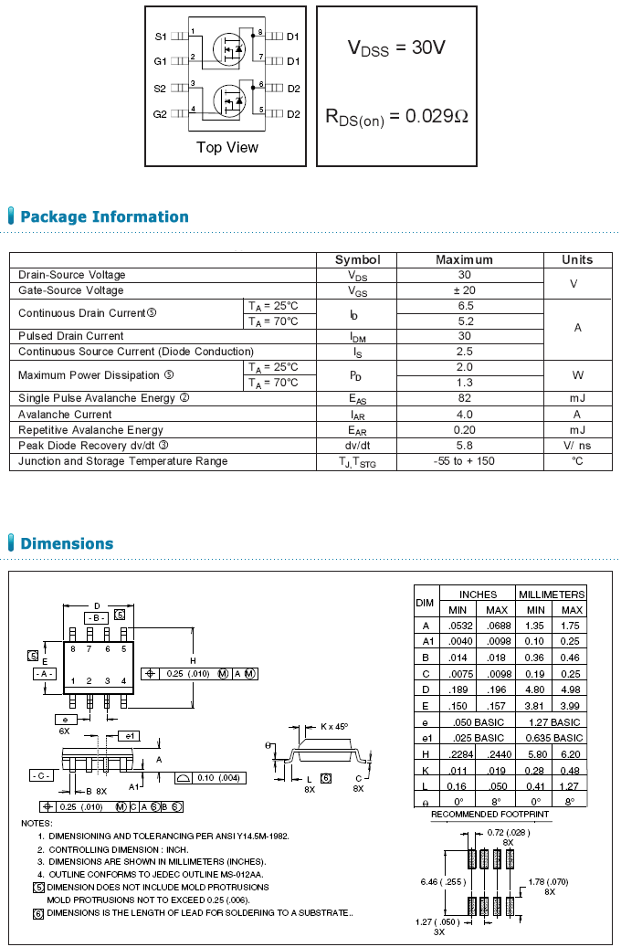 IRF7313 / 디바이스마트