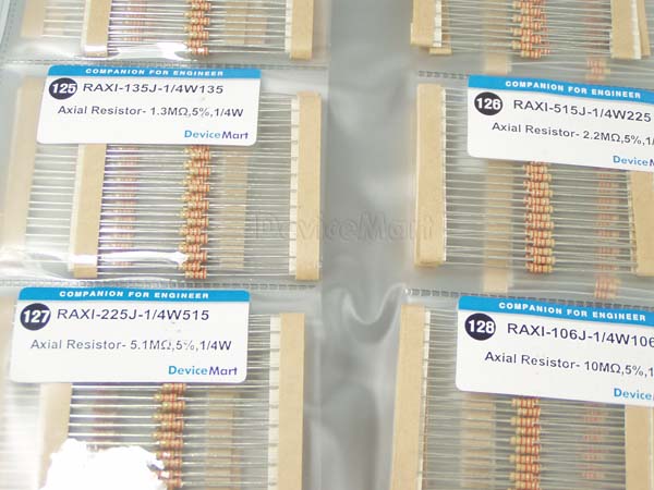 NT-1/4W Axial Resistors 128Value Kit 5%(J) / 디바이스마트