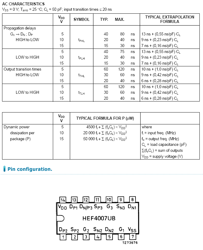 HEF4007UBP(DIP14) / 디바이스마트