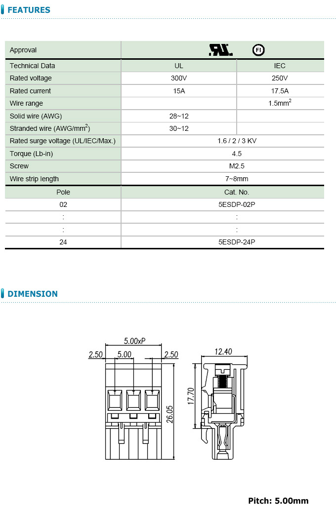 5ESDP (2핀) / 디바이스마트