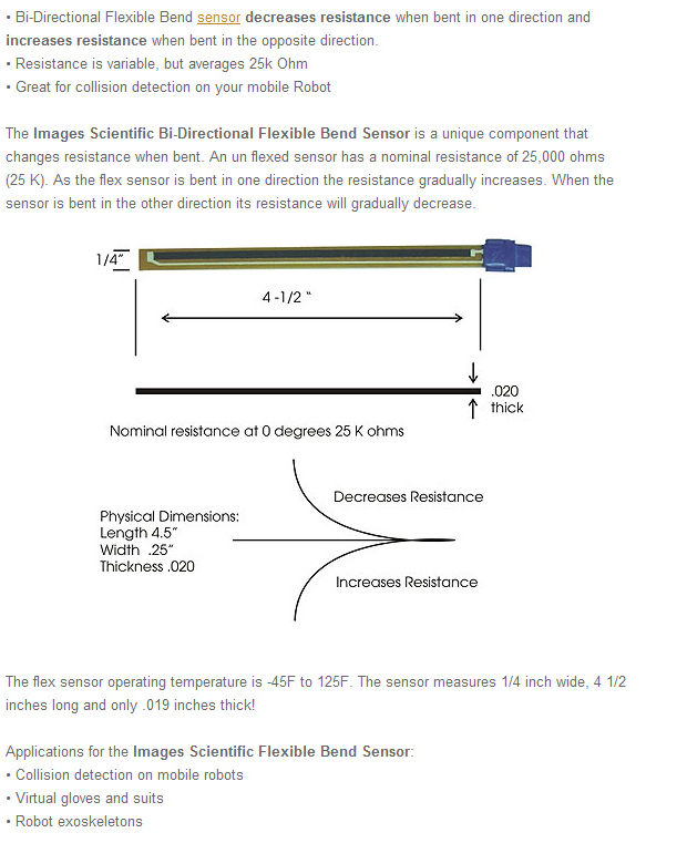 Flexible Bend Sensors(FLX-02) / 디바이스마트