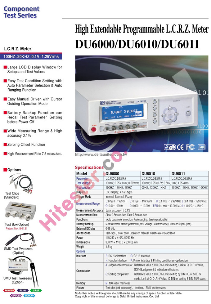 LCR METER DU-6000 / 디바이스마트