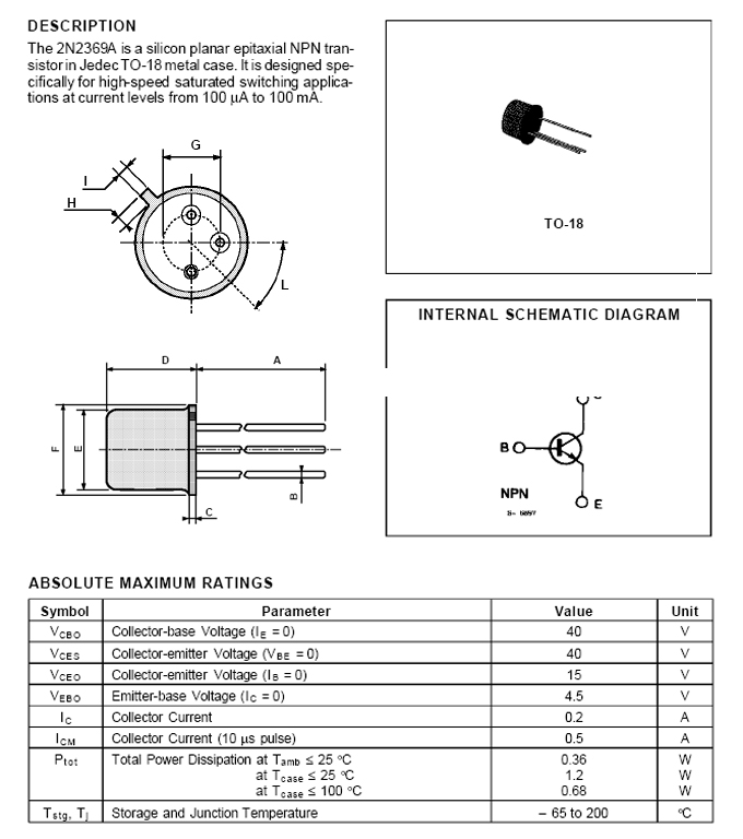 2N2369A(TO-18) / 디바이스마트