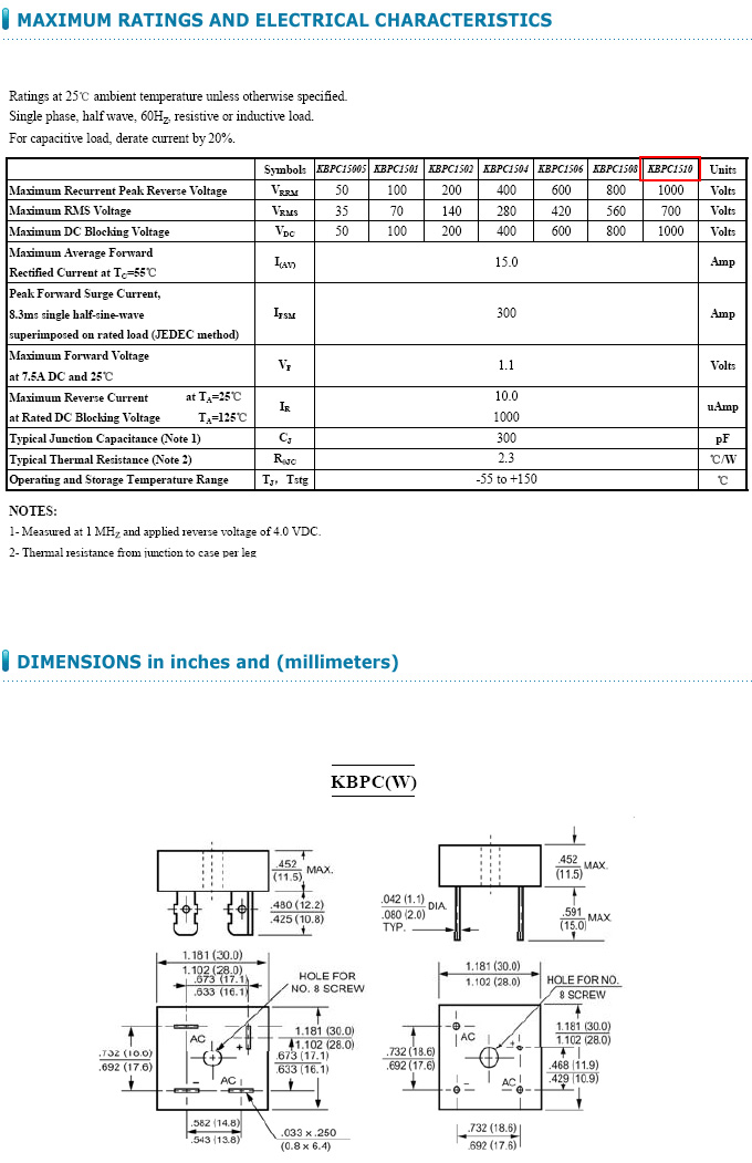 KBPC-1510 / 디바이스마트