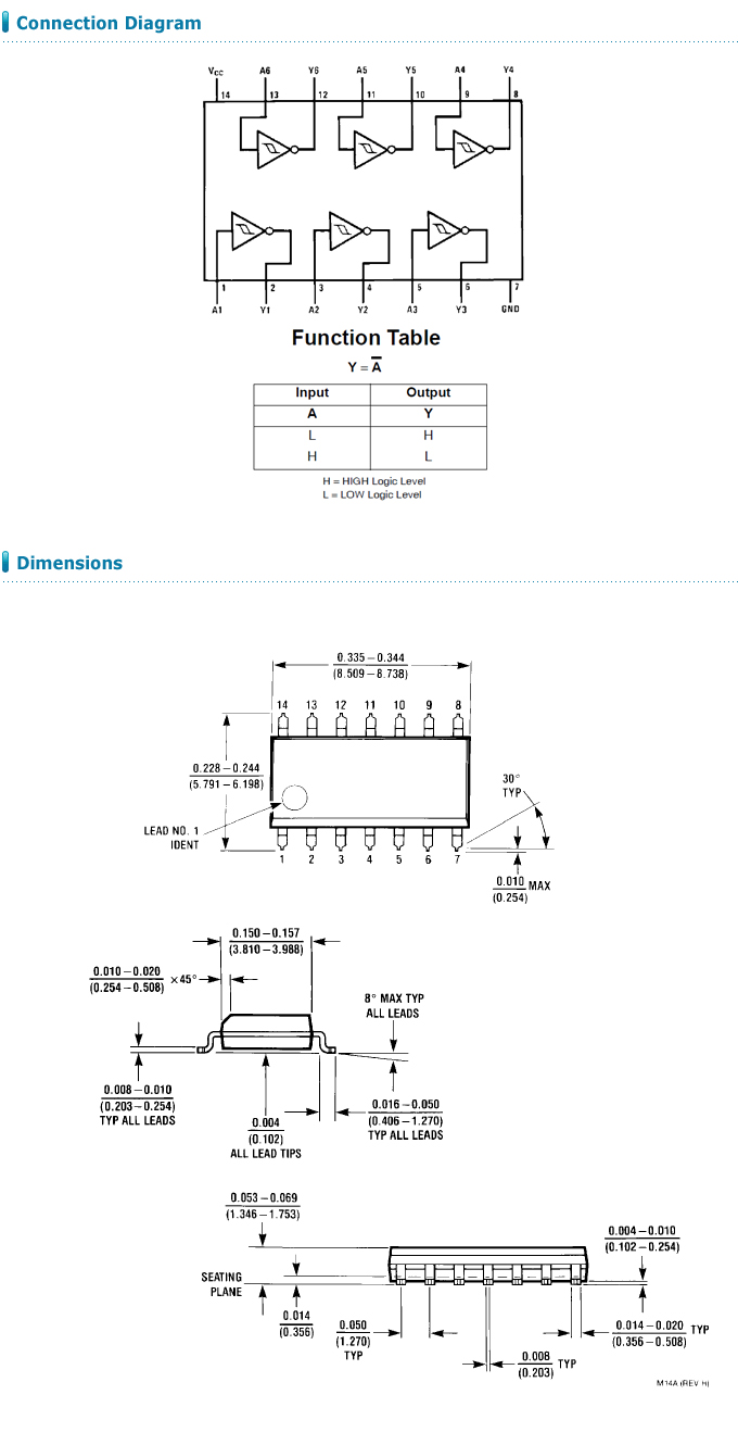 74LS14(SOIC-14) / 디바이스마트