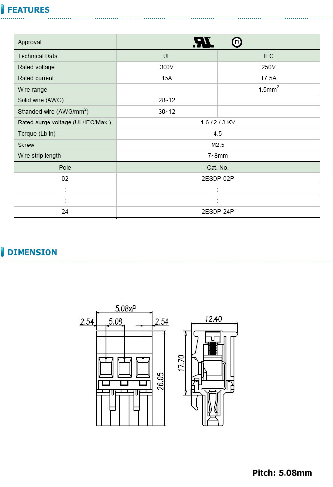 2ESDP (2핀) / 디바이스마트