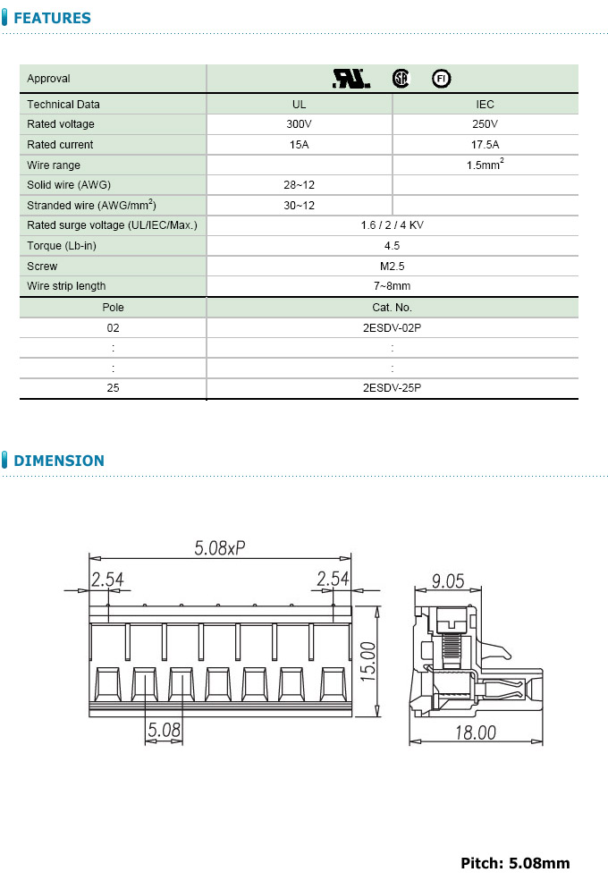 2ESDV (2핀) / 디바이스마트