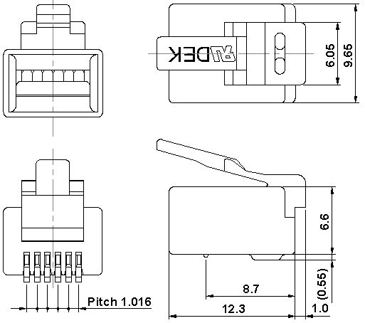 RJ45잭-6P(RJ12) / 디바이스마트